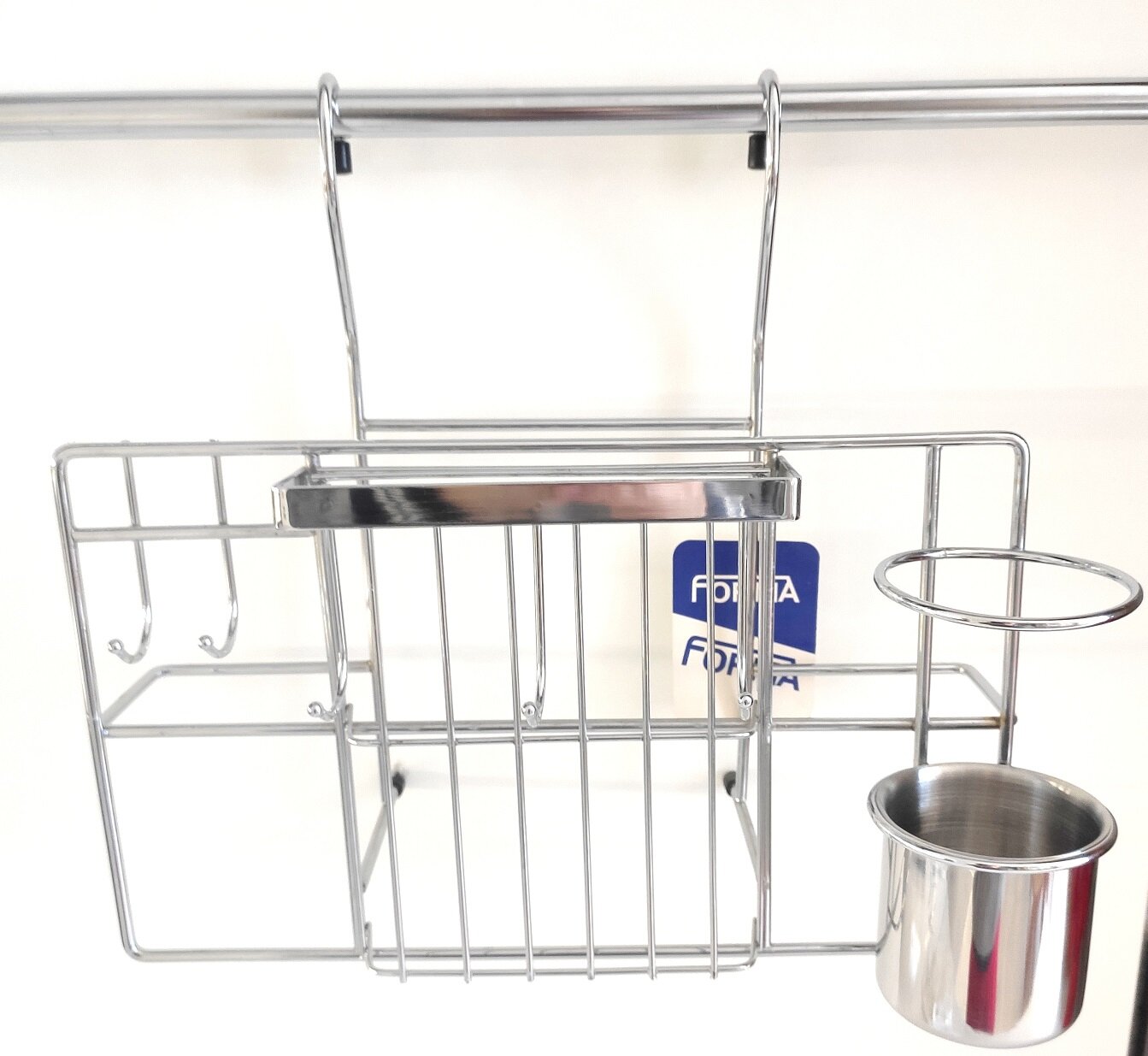 Полка комбинированная на рейлинг со стаканом Forma C 206 D