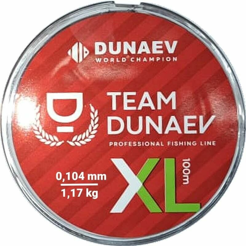 Флюорокарбоновая леска Dunaev TEAM DUNAEV XL 100м 0.285мм 6.00кг, прозрачная