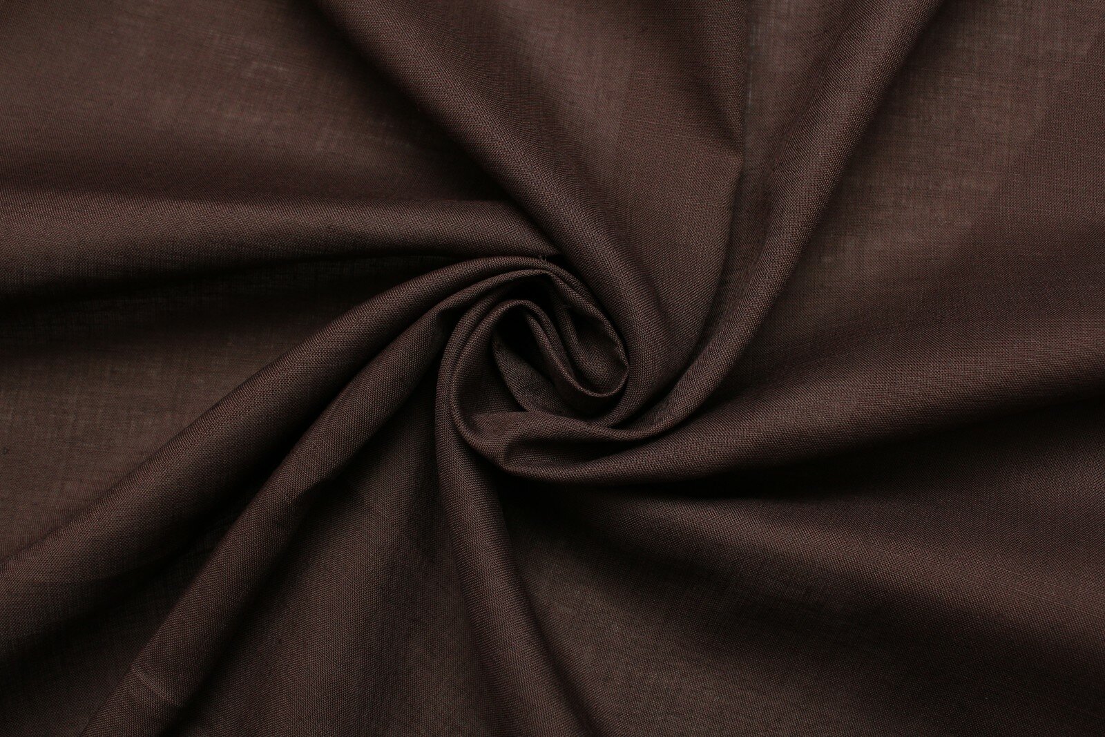 Ткань Лён тонкий цвета шоколада, ш150см, 0,5 м