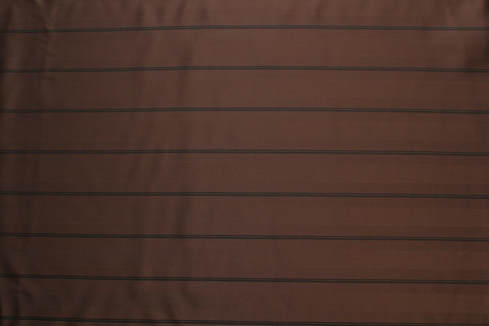 Ткань подкладочная Zegna в ёлочку чёрно-коричневая с чёрными полосками, ш134см, 0,5 м