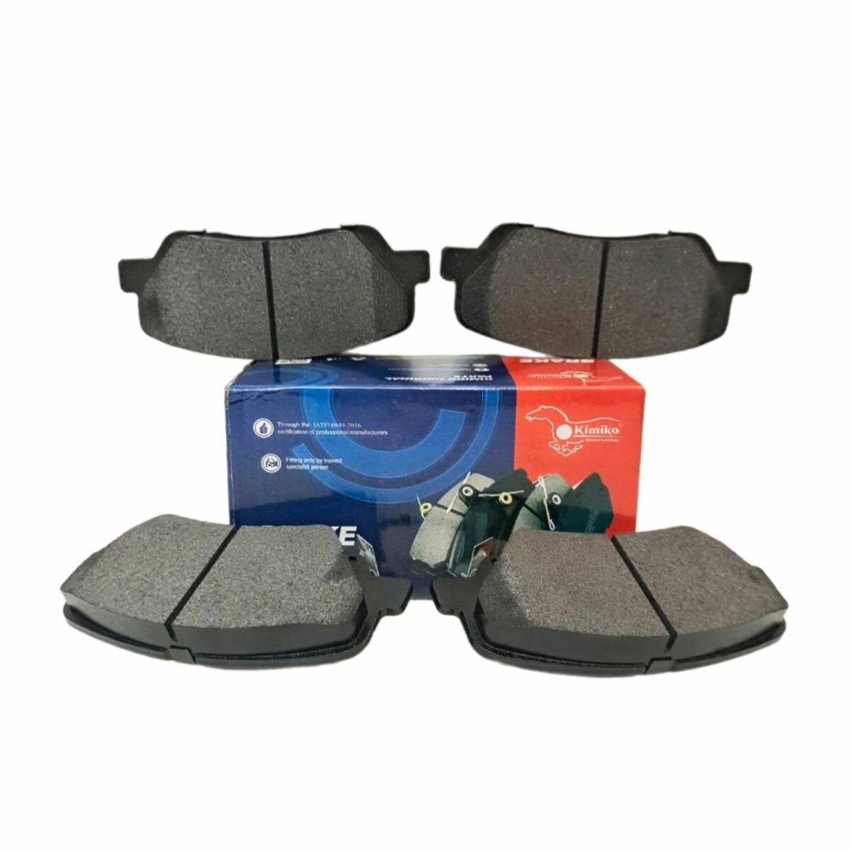 Колодки тормозные передние Джили х7 НЛ4 Атлас Эмгранд 7 ФЕ3 (Geely x7 NL4 Atlas Emgrand 7 FE3) комплект 4шт KIMIKO