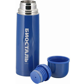 Термос 0,75 л у/г "BIOSTAL" с кноп. синий NB-750С-B