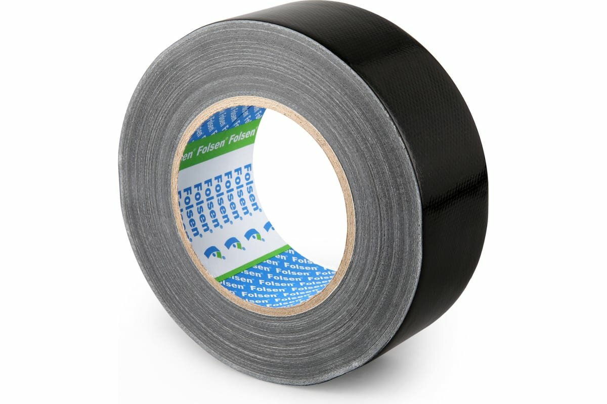 FOLSEN Тканевая лента влагоустойчивая 48мм х50м, черная 052044850