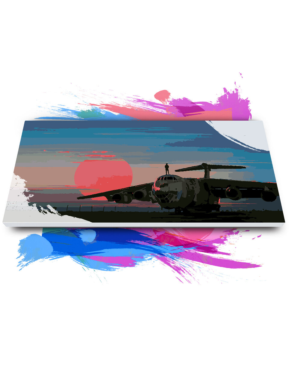 Картина по номерам на холсте Ил-76 Арт, 30 х 60 см