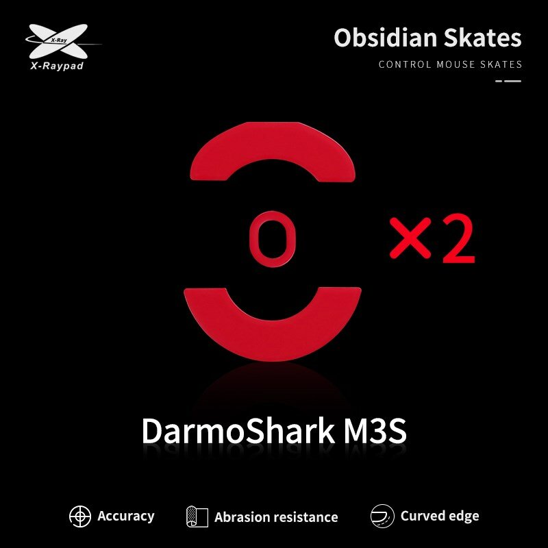 Ножки для мыши (глайды) X-raypad Obsidian для DarmoShark M3S, комплект из 2-х наборов