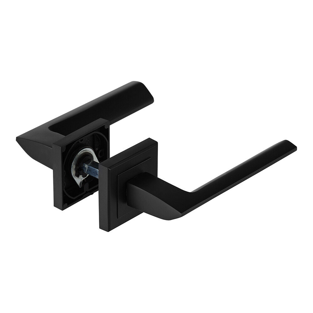 Ручка дверная Corsa Deco Camellia квадратная розетка черная (990314)