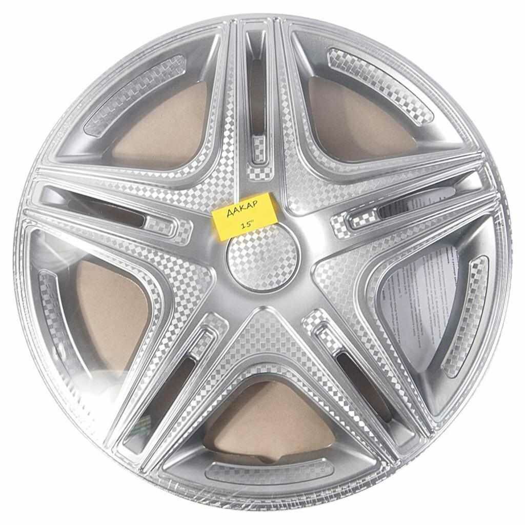 Колпак колеса R-15 серый дакар комплект 4шт, дакар R-15, NO NAME