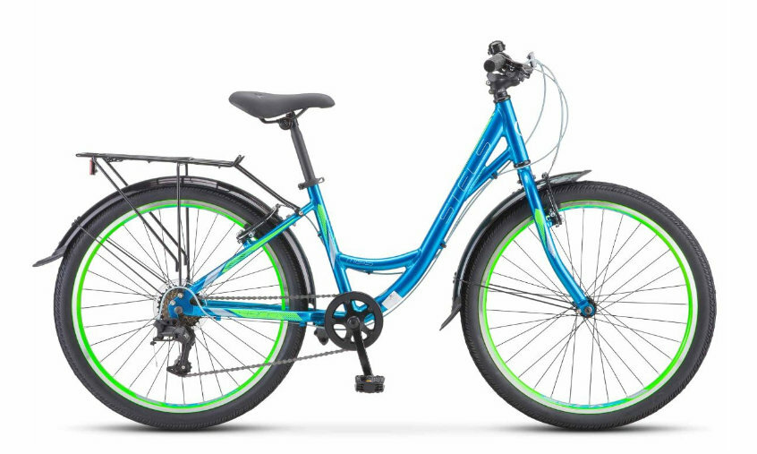 Велосипед подростковый Miss-4300 V 24" 6ск. Рама 14" Морской волны Подрост. Рама 14" Морской волны STELS LU095434