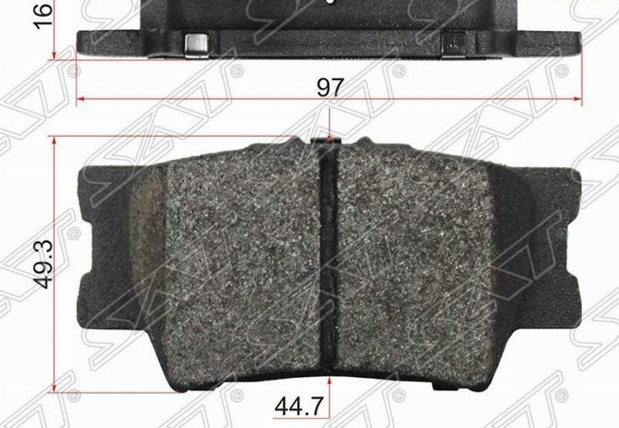 SAT ST-04466-33180 Колодки тормозные (Сзади) Toyota Camry (XV40, XV50) 01-21 / Harrier 13-20