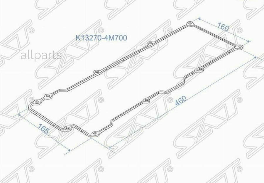 SAT K13270-4M700 Прокладка клапанной крышки Nissan AD 99-08 / Almera 00-03 QG18DE