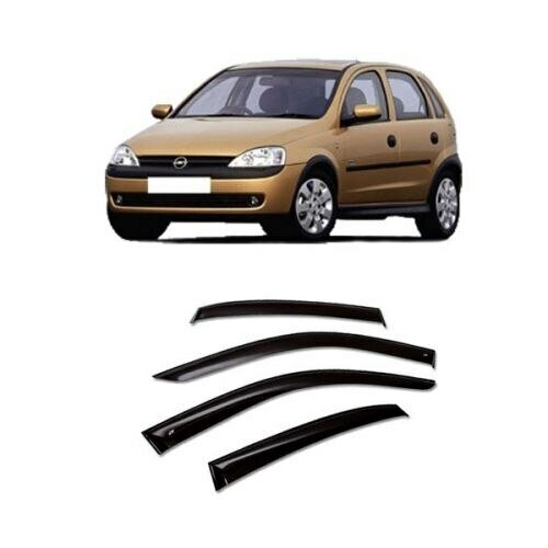 Дефлекторы боковых окон OPEL Corsa 5дв. 2006 дефлекторы окон дождевики на окна козырьки козырек солнце дождь дым окна ветер