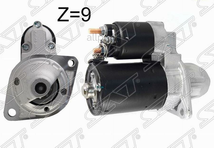 SAT ST-12412354701 Стартер BMW 1-Series 04-13 / 3-Series 98-15 (1,2 kW/ Z=9/ Аналог BOSCH(восстановленный))