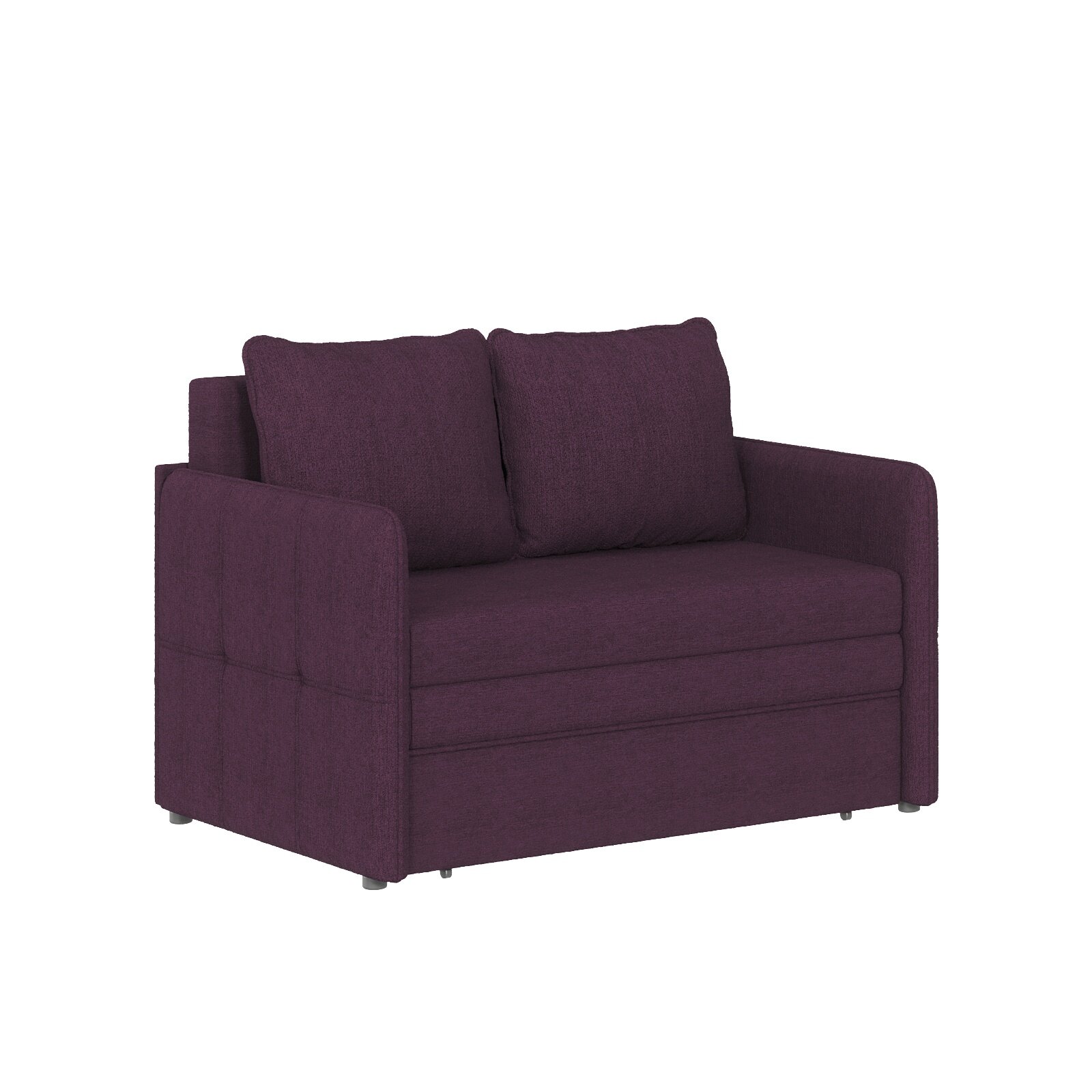 Компактный диван Баррни 120 в фиолетовой рогожке Дрим Л25