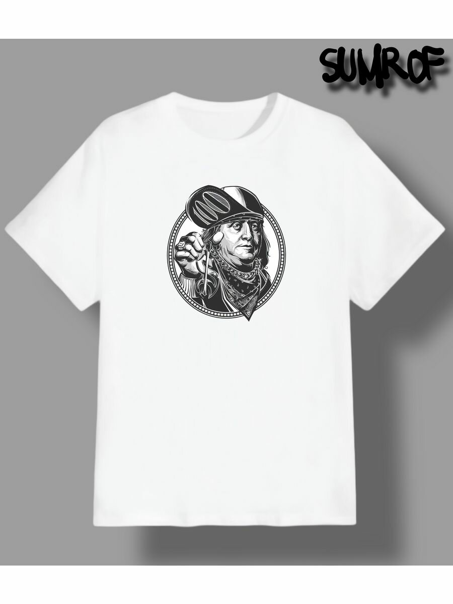 Футболка Бенджамин Франклин в кепке