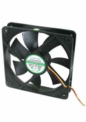 EC12025M12SA, Вентилятор 12В 120х120х25мм подшипник скольжения 2300 об/мин (3pin) + крепеж