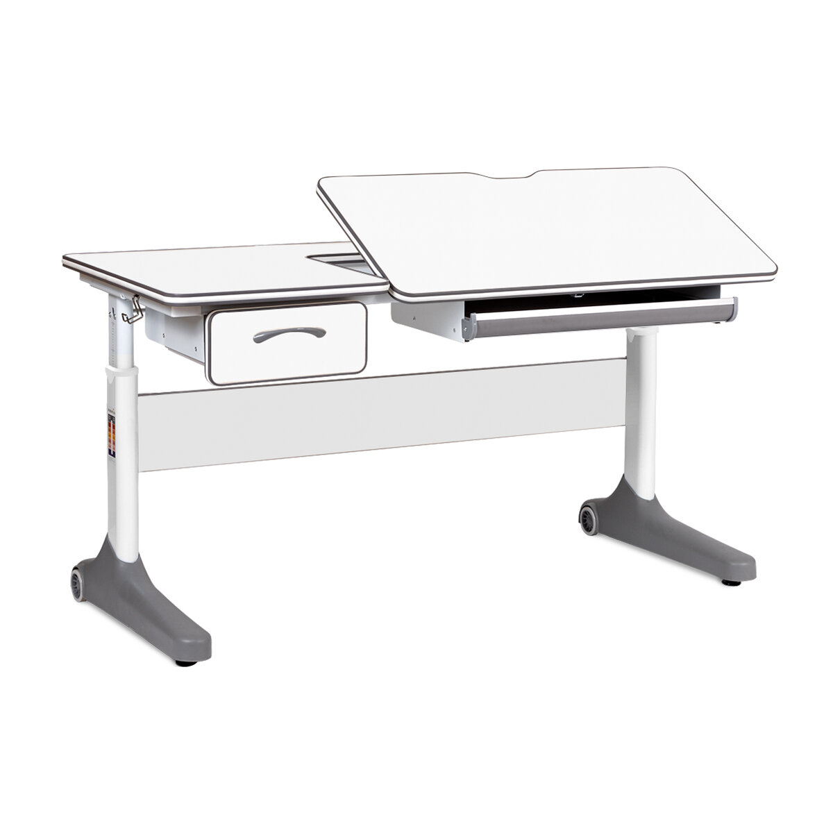 Растущая парта Anatomica Uniqa Lite белый/серый