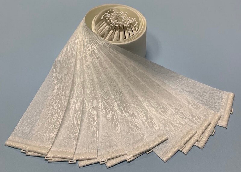 Ламели для вертикальных жалюзи. Коллекция Дейли Люкс. Цвет. Белый-01. Длиной ламели 155 см. х 10 шт. Карниз приобретается отдельно.