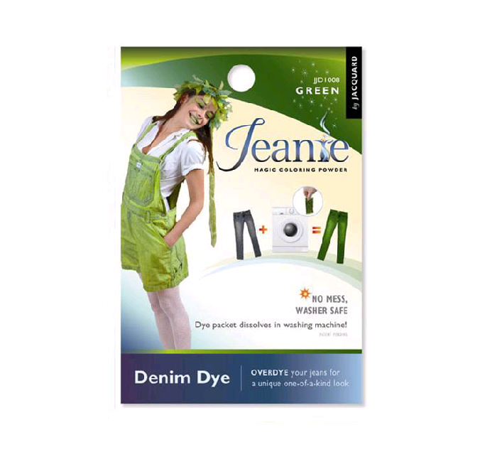 Джинсовый краситель Jeanie Dye для перекрашивания в стиральной машине 008 зеленый