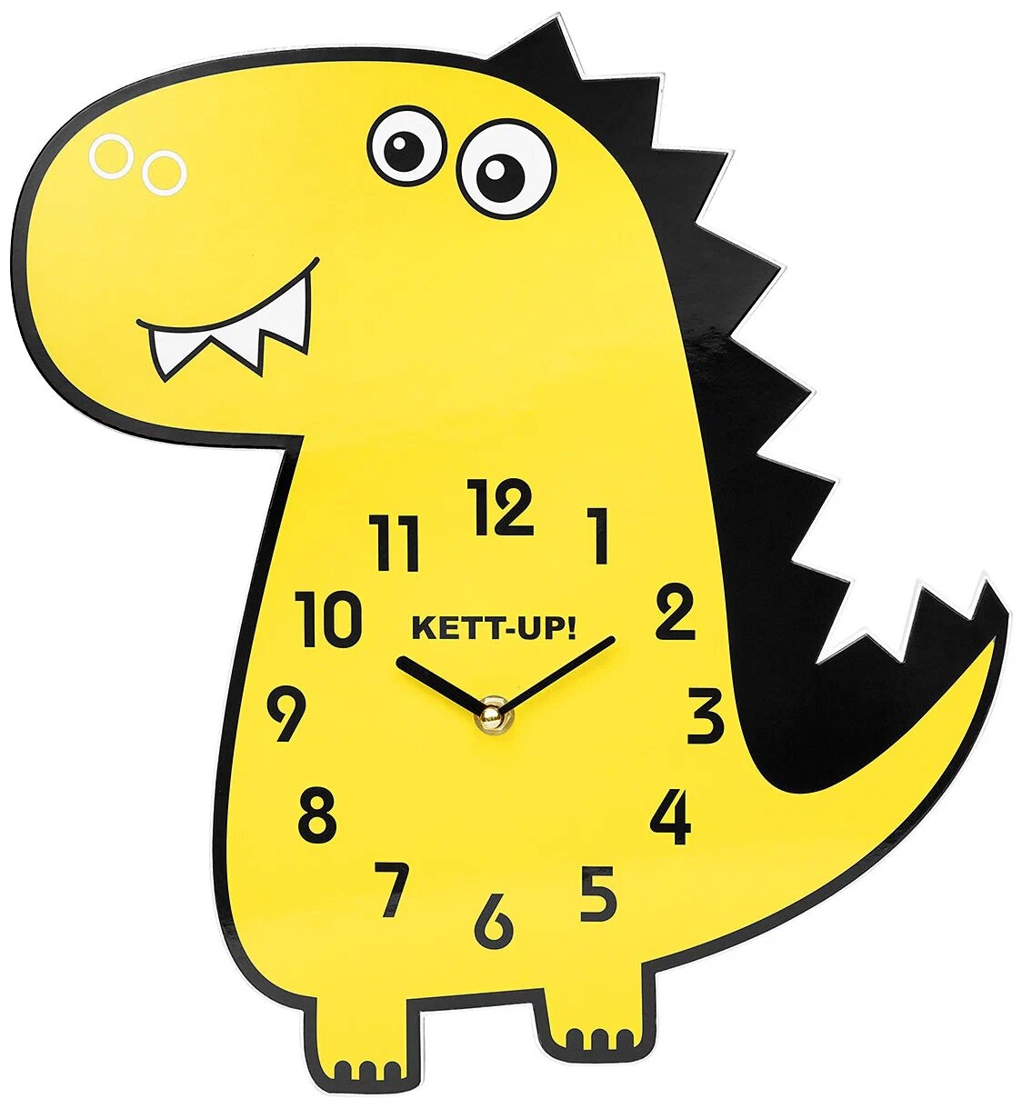 Часы детские настенные KETT-UP DESIGN ZOO KU048.3, Дракоша, желтый