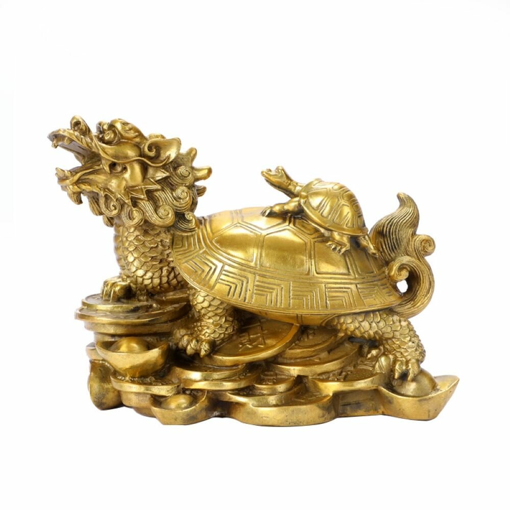 Статуэтка Драконочерепаха, Фен-Шуй, Бронза (11,5*7,5*9,5 см.) Китай