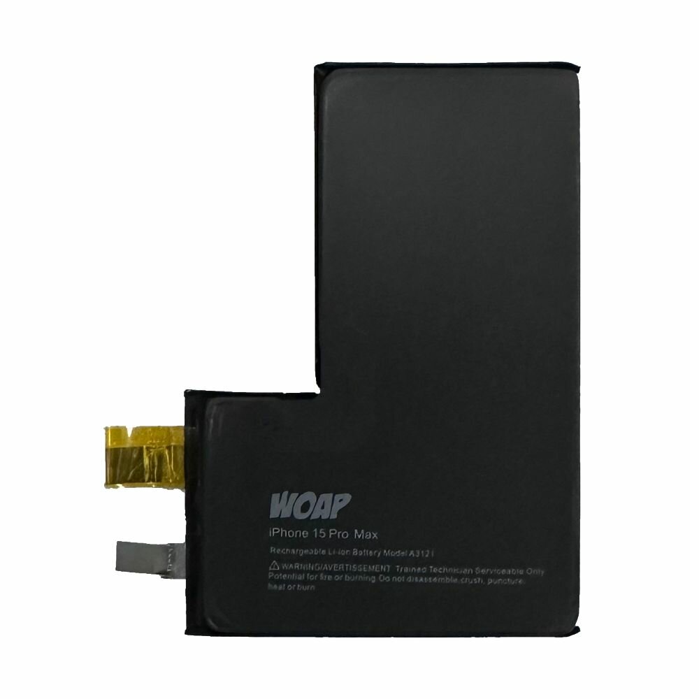 Аккумулятор для iPhone 15 Pro Max WOAP (под сварку / пайку) (4422 mAh) A2849, A3105, A3106, A3108