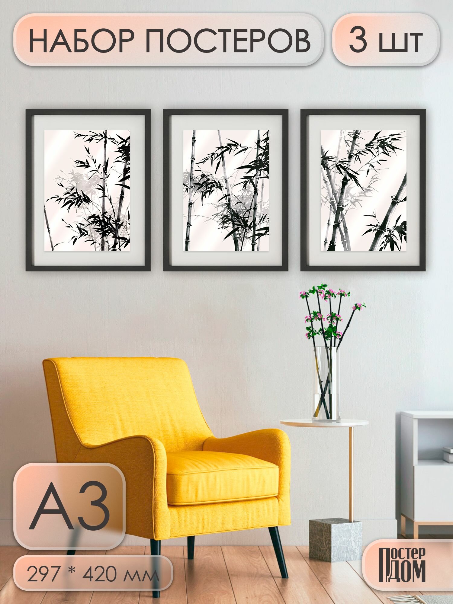 Постеры интерьерные на стену эстетика черного цвета