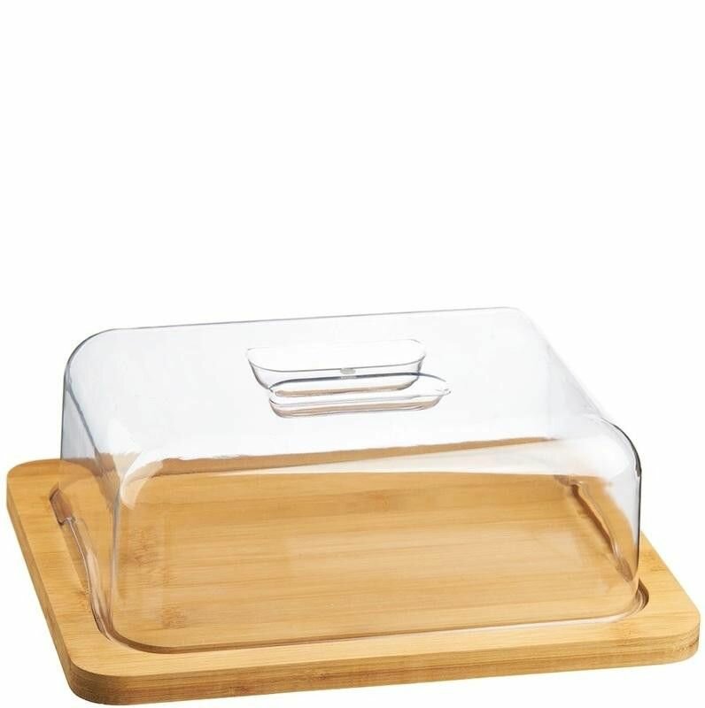 Блюдо бамбук с крышкой 30*20см №2 КТ-БК-02