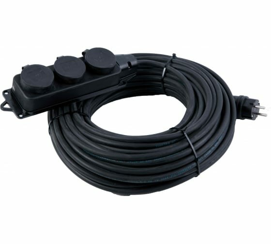 Техрим ТКГ350030 Удлинитель силовой КГ 3500 Вт 3 гнезда 30 м (c/з) IP44