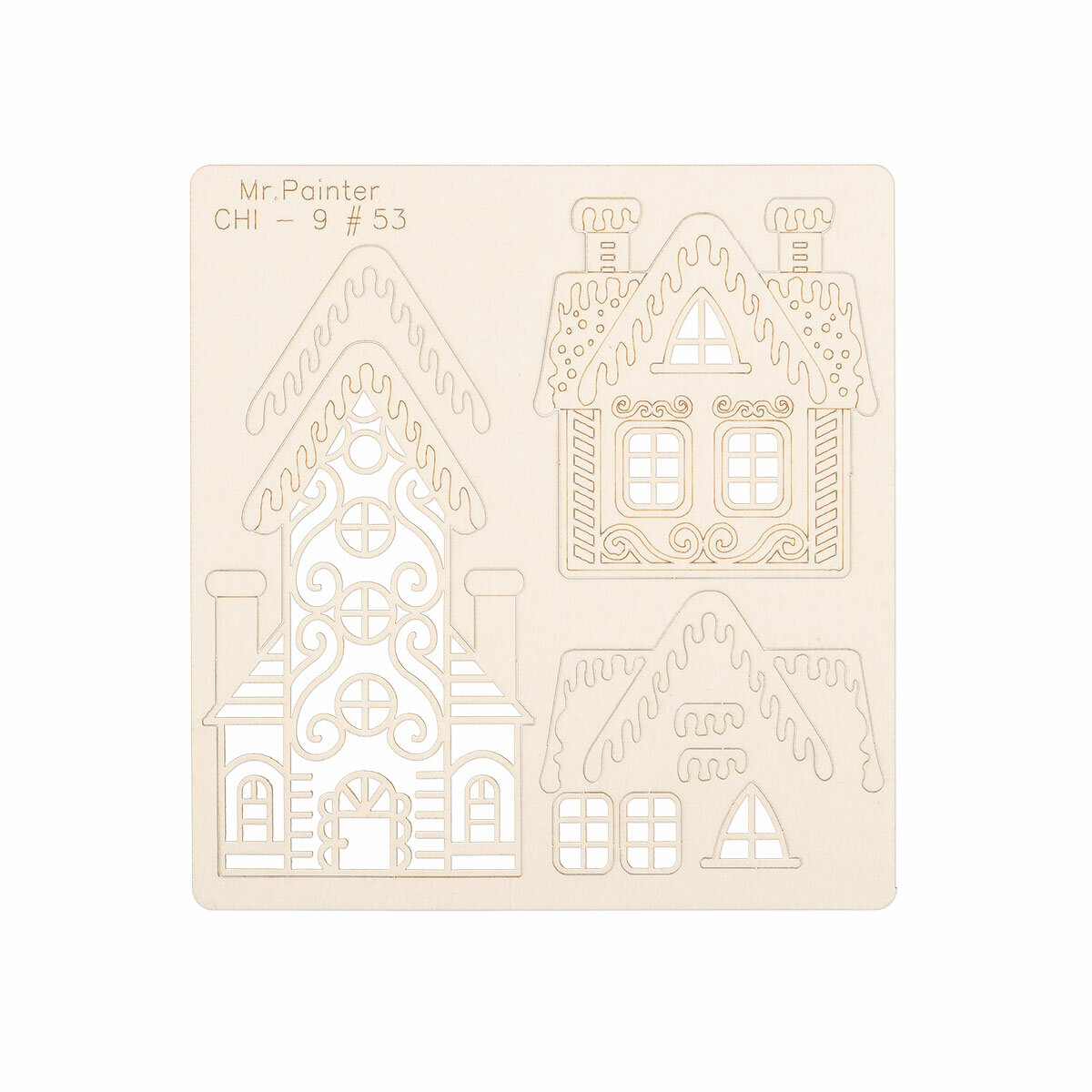 Mr.Painter CHI-9-ZX55 Чипборд Домики-2 9,5×10 см 053 декоративный элемент для скрапбукинга