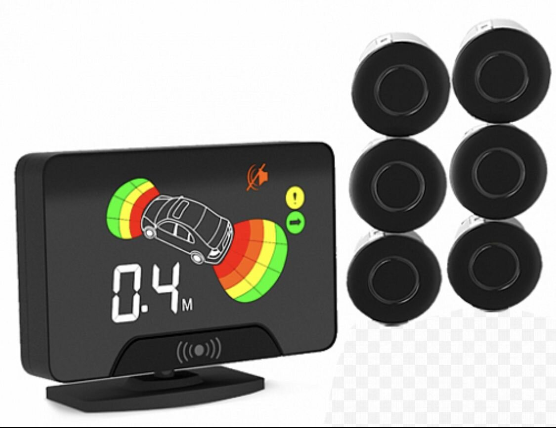 AAALINE LCD-16 Black Парктроник с классическими датчиками (6шт)