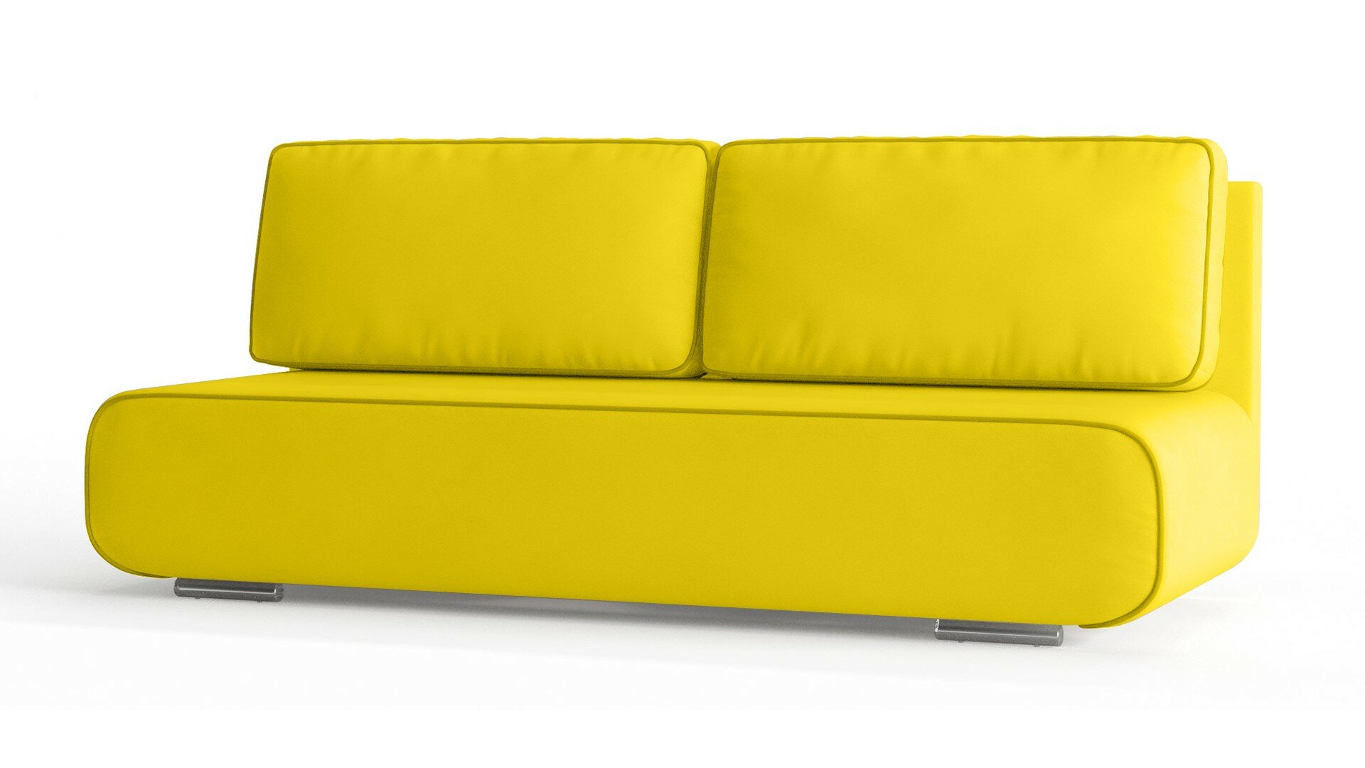 Диван Смайл Vivaldi 15 NOW 200x91x80 см, желтый Велюр, еврокнижка Фиеста