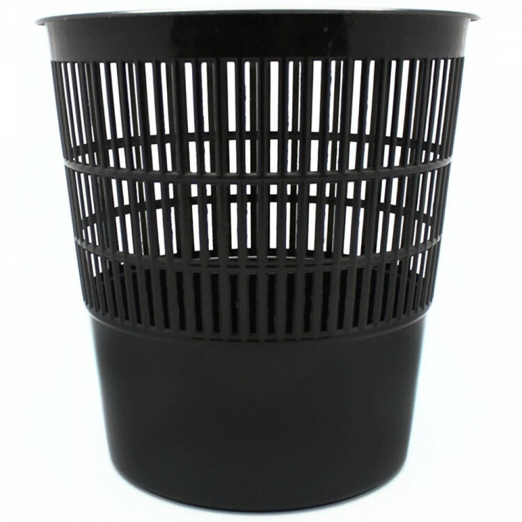 Корзина для мусора 10л решетчатая черная. Количество в наборе 5 шт.