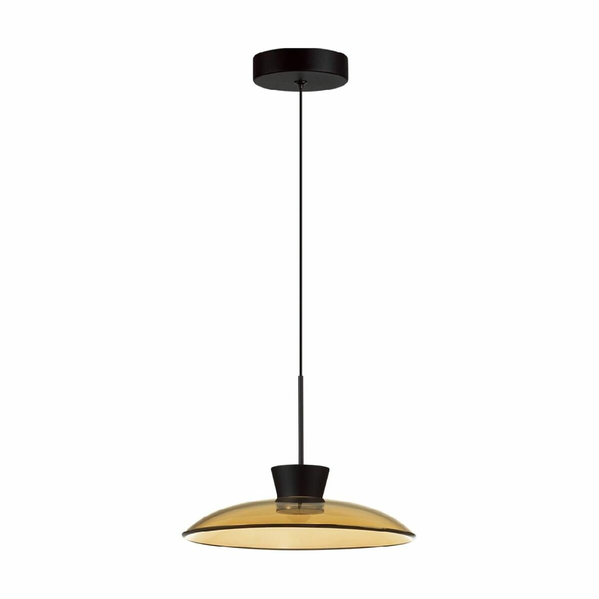 Подвесной светильник Odeon Light Saucer 5055/9LA, черный/янтарный