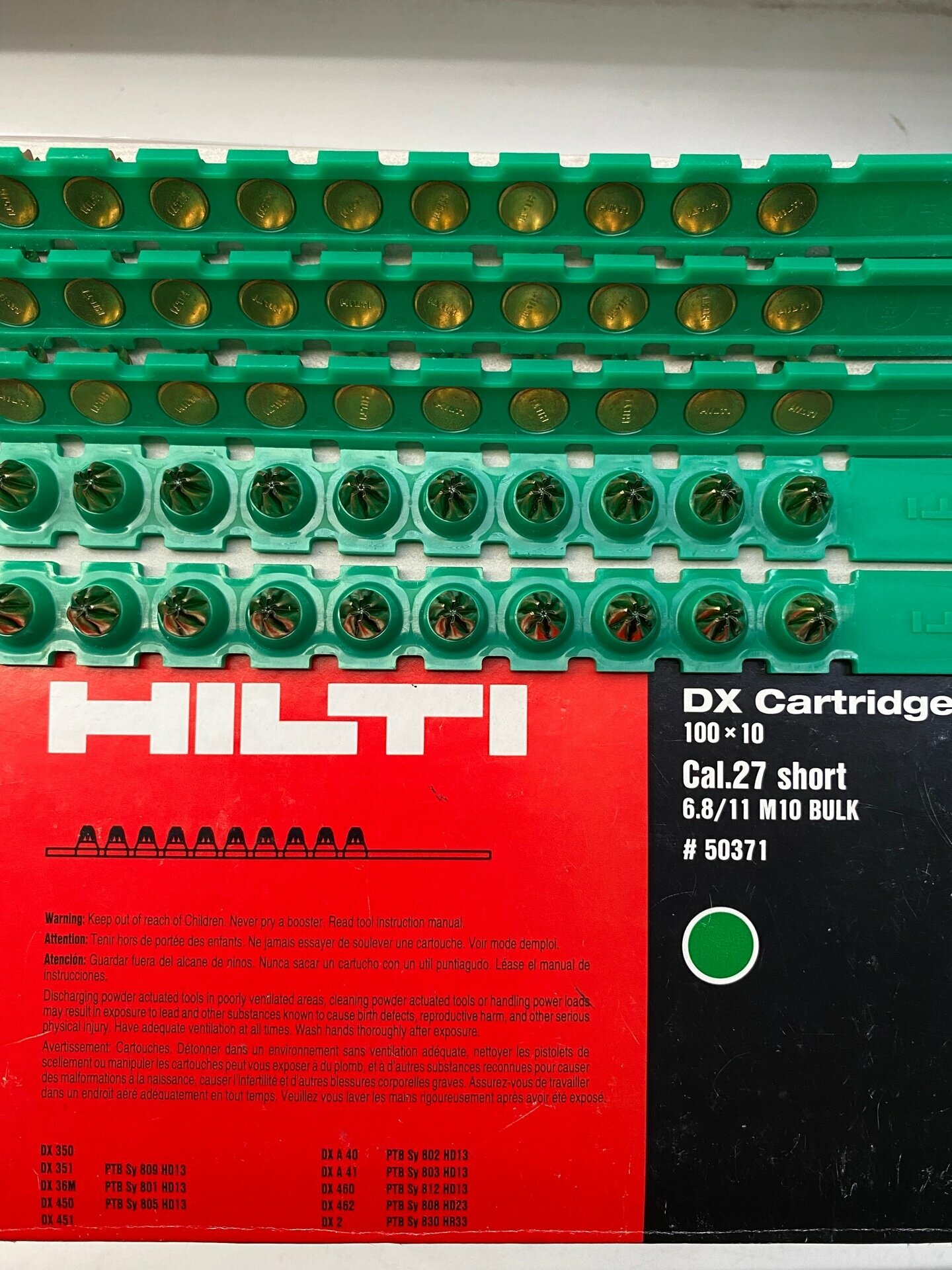 Патроны монтажные HILTI 50371 Cal.27 Short 6.8/11 M10 BULK (10лент по 10 шт)