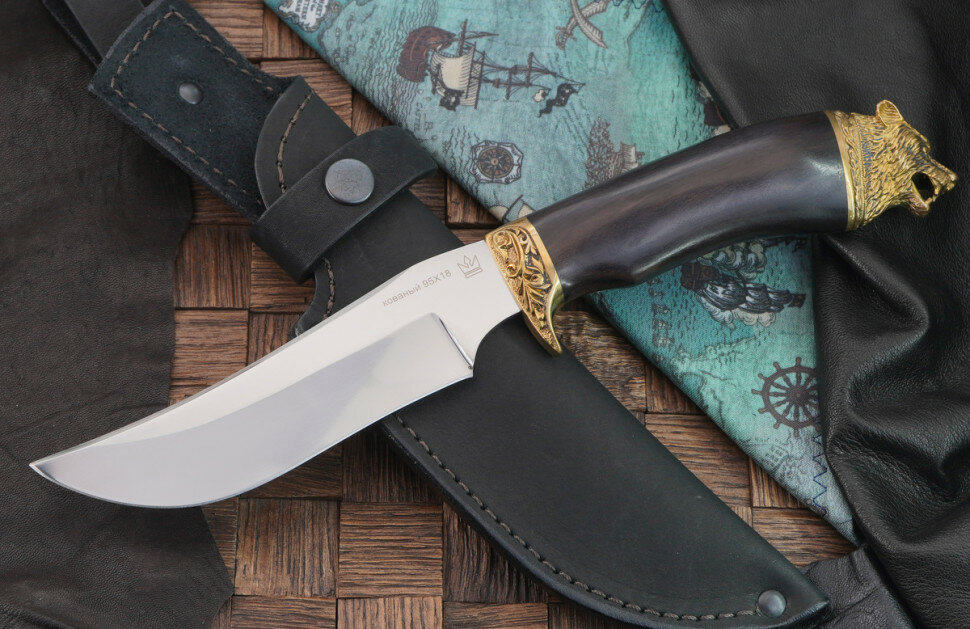 Мастерская Самойлова нож Егерь-2 (95х18, литье латунь)