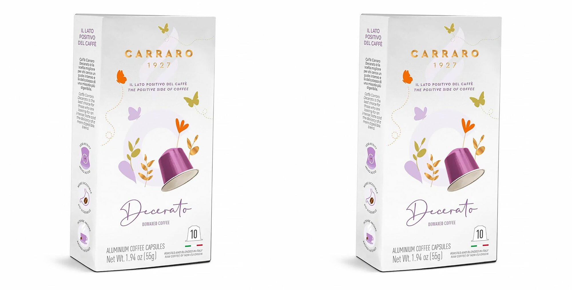 Carraro Кофе в капсулах Decerato, 55 г, 2 шт
