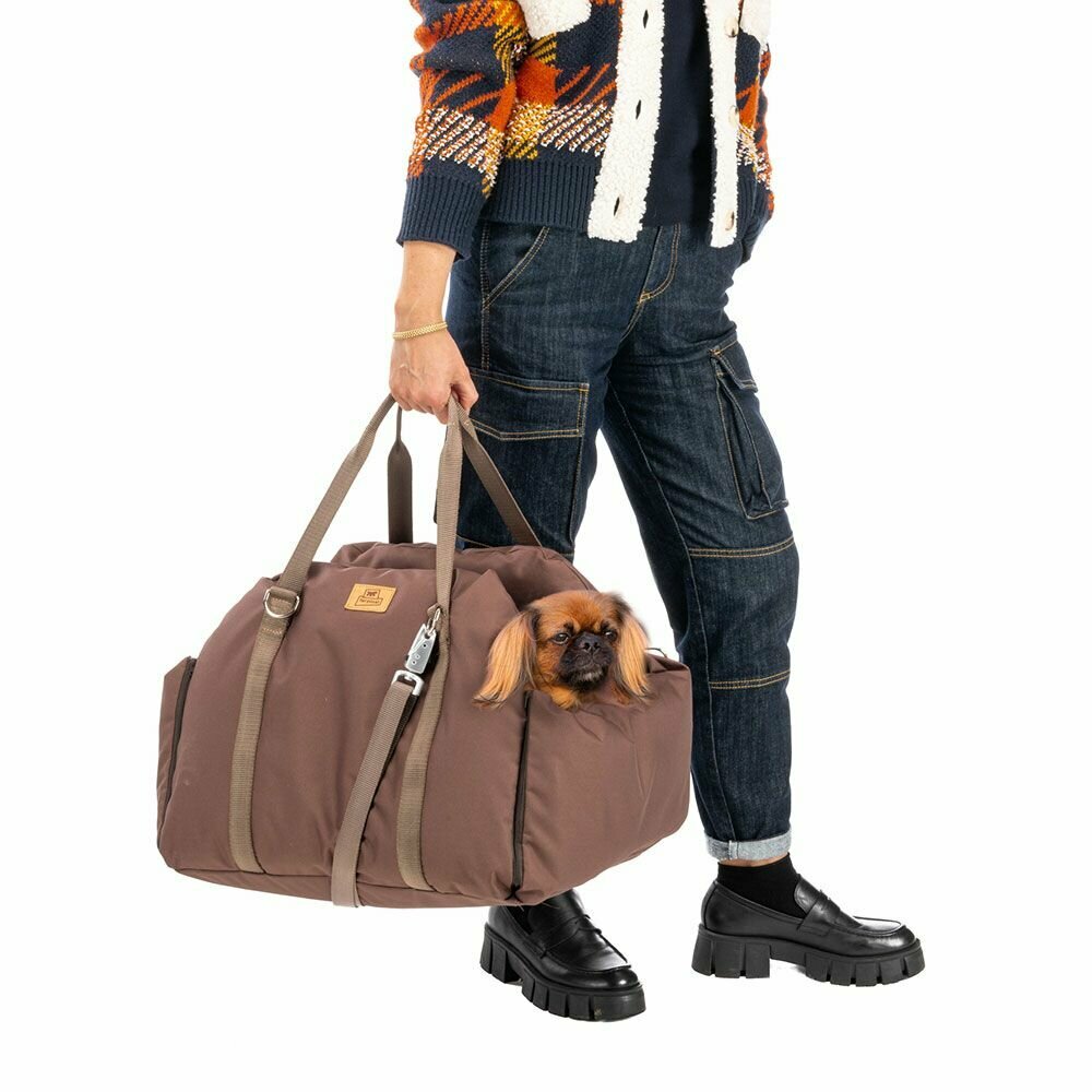 Сумка-переноска трансформер Ferplast Cruiser, с креплением к автокреслу, ремнем и подушкой, серая