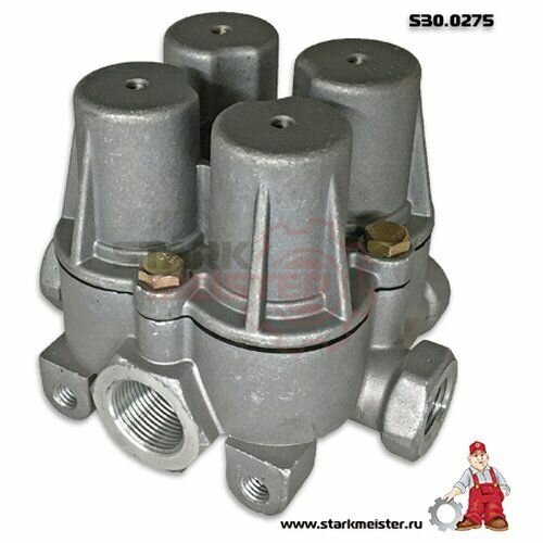 Клапан защитный 4-х контурный (Knorr-Bremse: AE4158) Multibrand MB SK/MK/NG-Series, Bus, MAN Bus, Iveco STARKMEISTER S300275