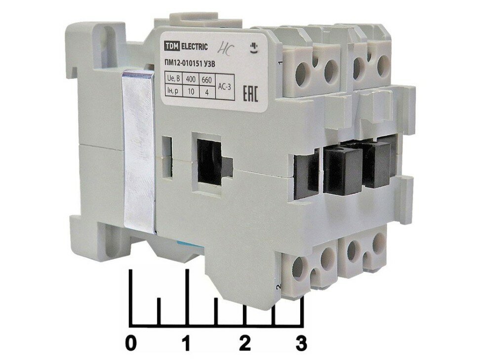Миниконтактор (пускатель) 220V 10A ПМ12-010151 TDM (дополнительные контакты NC)