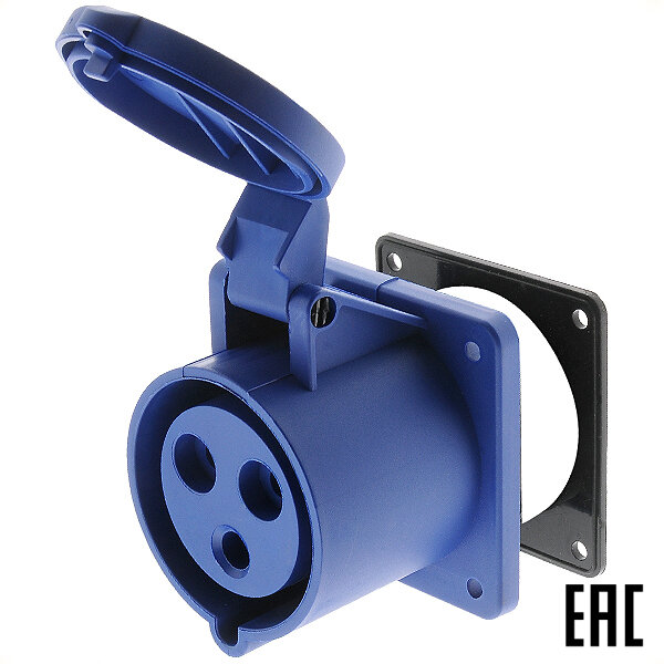 Розетка РЩ-103 для 26261DEK 32А 220В 2P+PE IP44 DEKraft