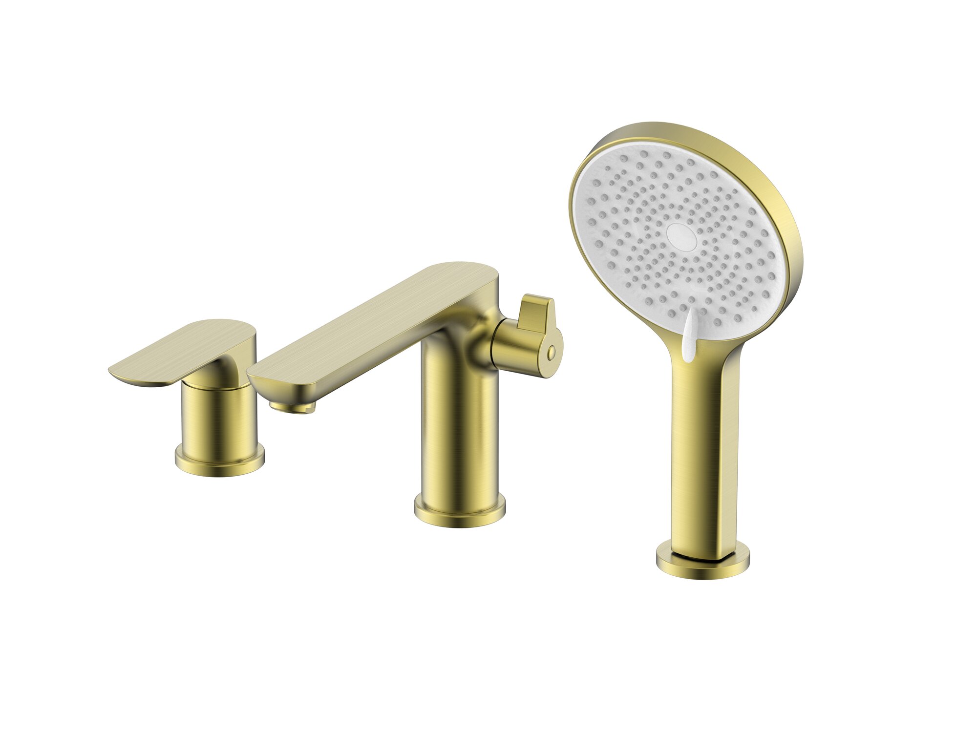 Смеситель на борт ванны на 3 отверстия RAGLO R03.31.03 золотой сатин