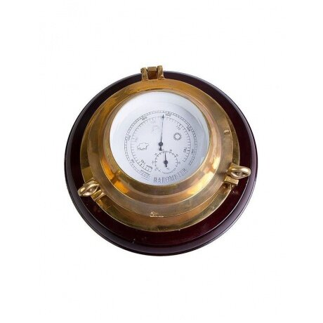 Барометр Veber 5 "иллюминатор" на деревянной базе