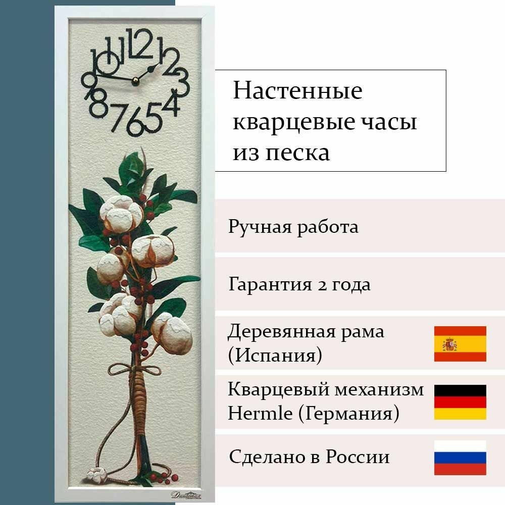 Часы-картина Династия 03-860 Хлопок, белый багет
