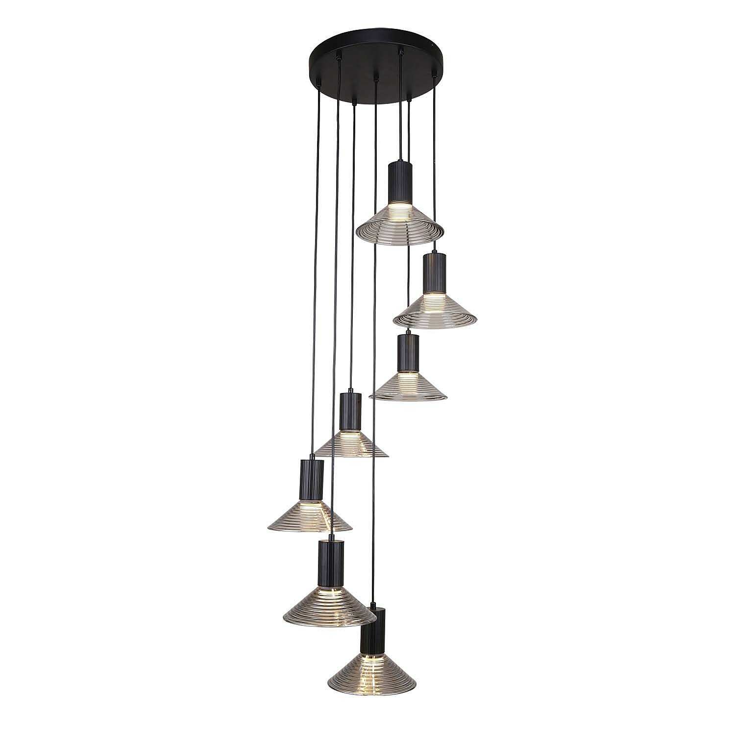 Люстра каскадная F-Promo Feris 4622-7P, LED, 42Вт, кол-во ламп:7шт, Черный