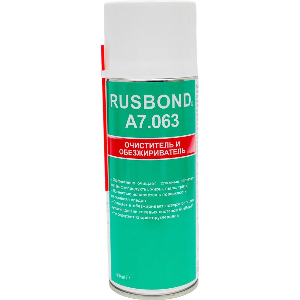 Универсальный очиститель и обезжириватель на спиртовой основе RusBond А7.063 400 мл А7.063.400