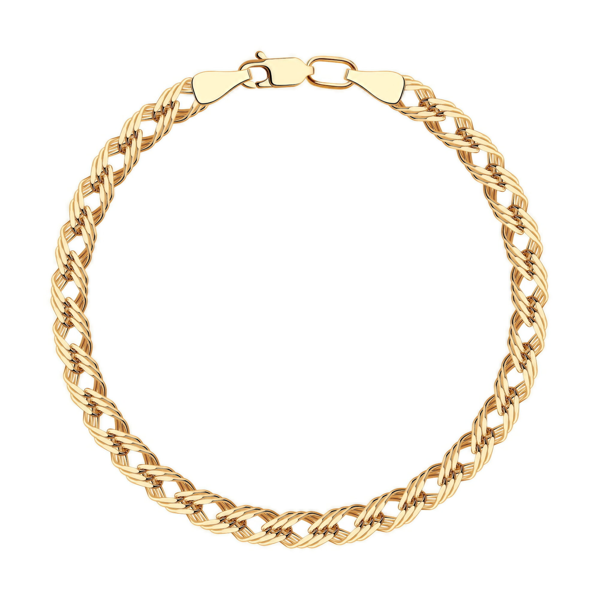 Браслет, красное золото, 585 проба