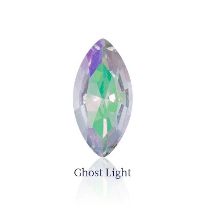 Стразы Navette ghost light, 7x15 мм, 20 шт