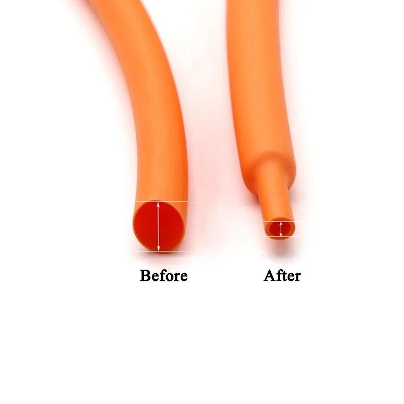 Термоусадочная трубка полиолефиновая 2:1 3mm, Оранжевый