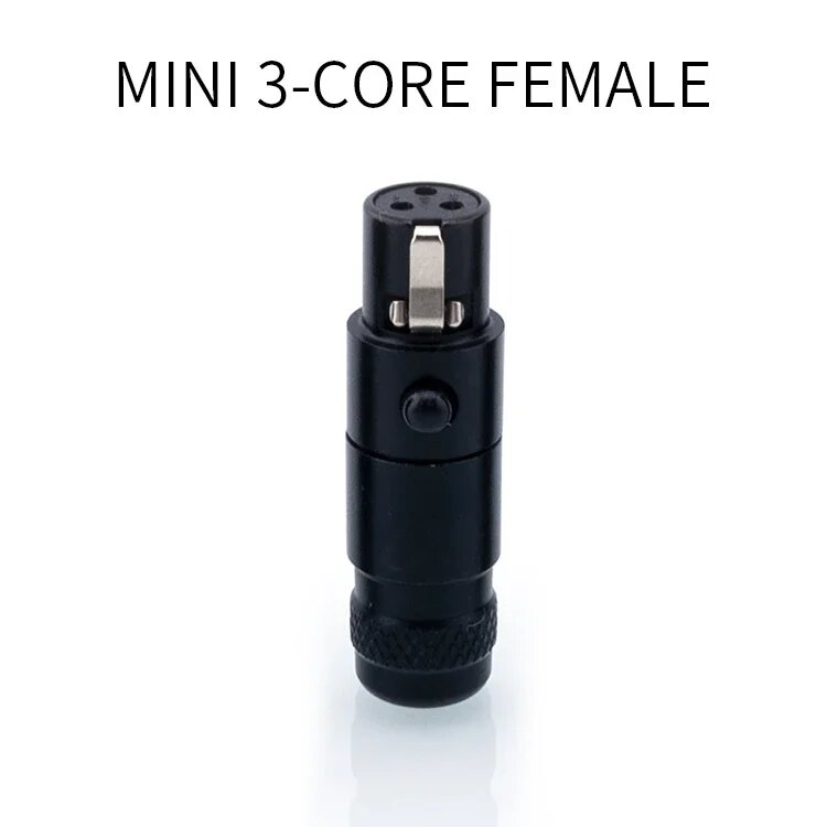 Pureline мини XLR 3/4Pin разъем аудио микрофон 1 pcs, mini-3 female