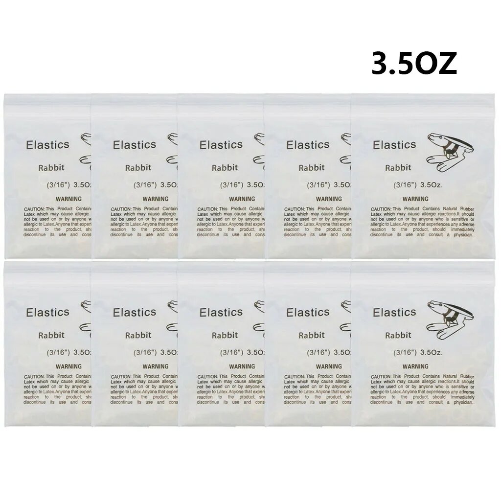 Эластичные резинки для брекетов DCLOUD 1000 шт. 2,5/3,5/4,5/5,0/6,5 унции 3.5OZ Rabbit 10Bag